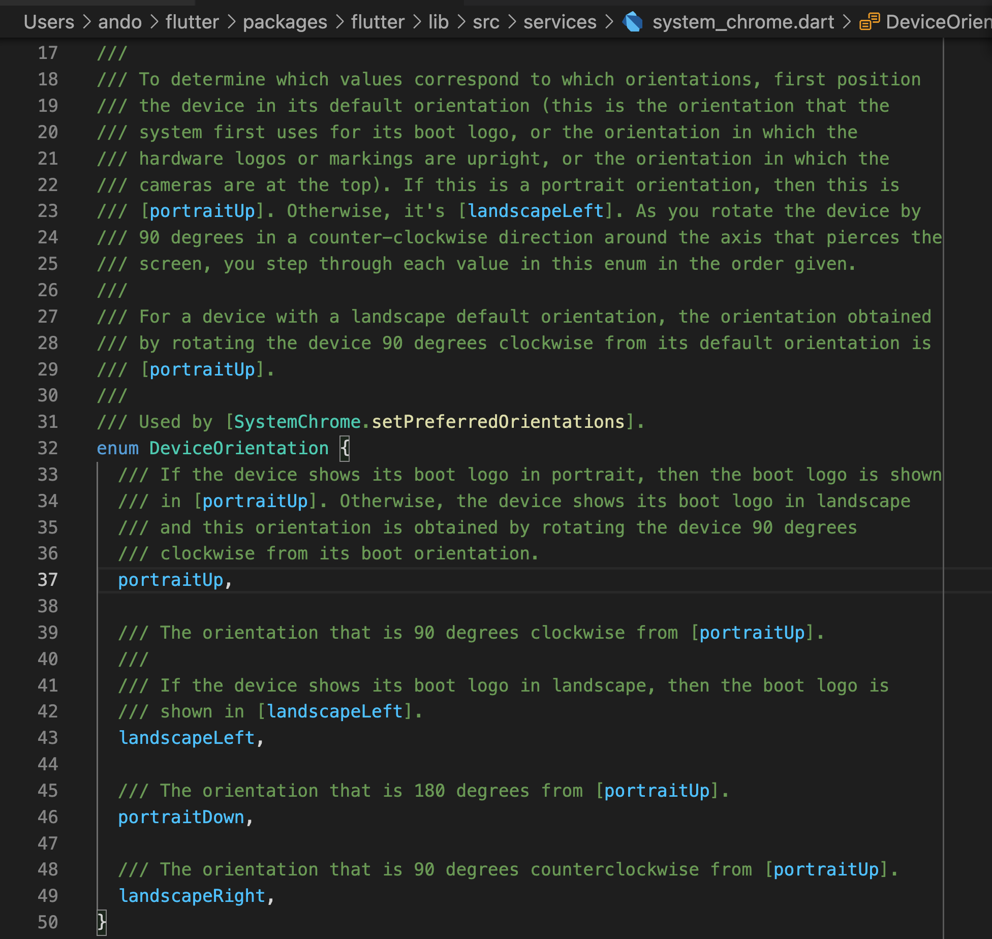 Flutterでアプリの向きを固定する · Issue #55 · LeoAndo/flutter-training · GitHub