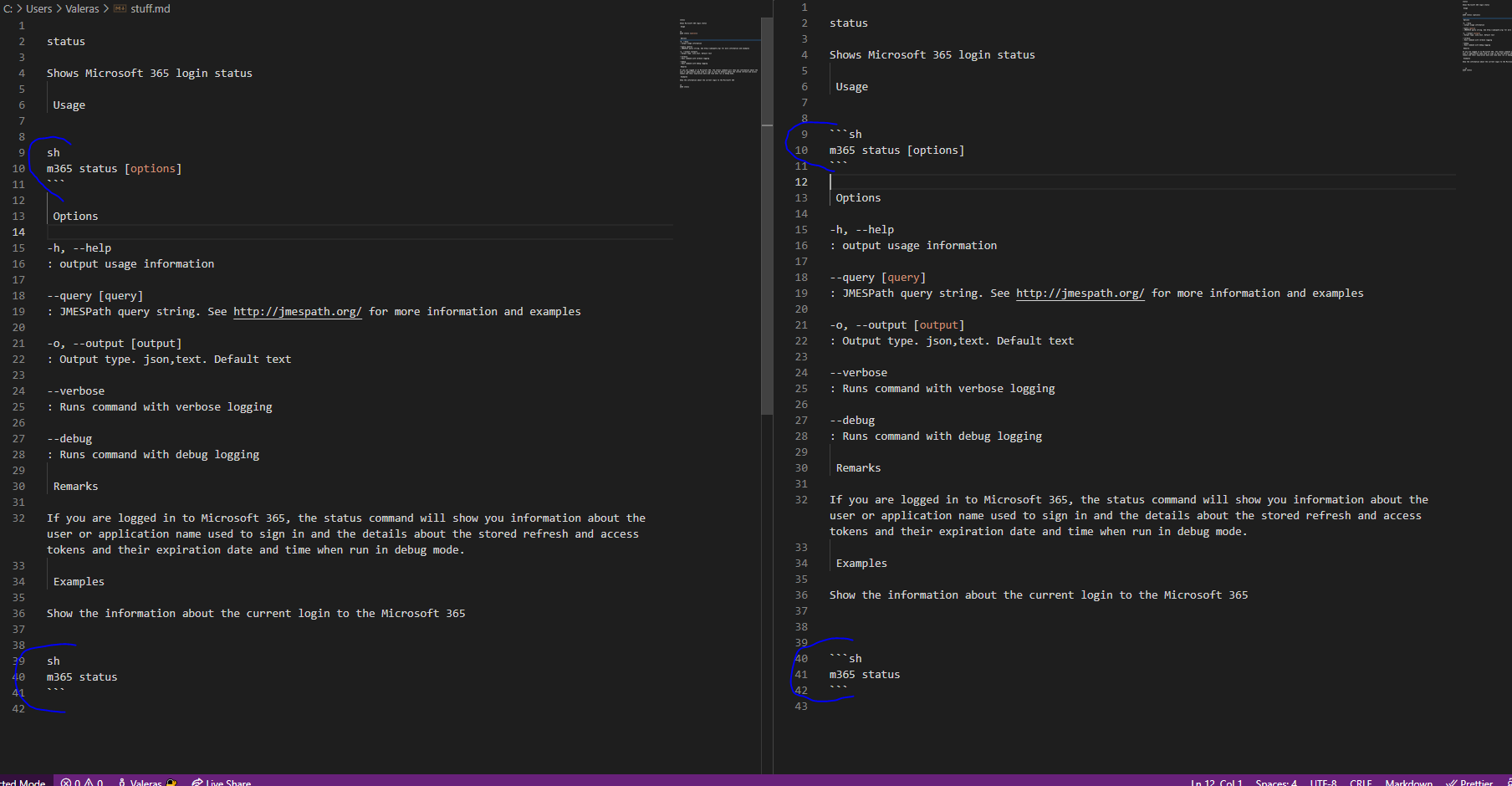 Bug report: using --help or -h parameter returned help is in raw markdown code · Issue #2749 ...