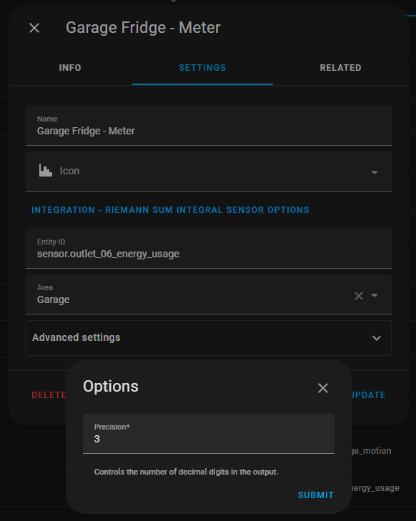 Helper - Integration - Riemann sum integral sensor - Cannot change method after creation (left ...