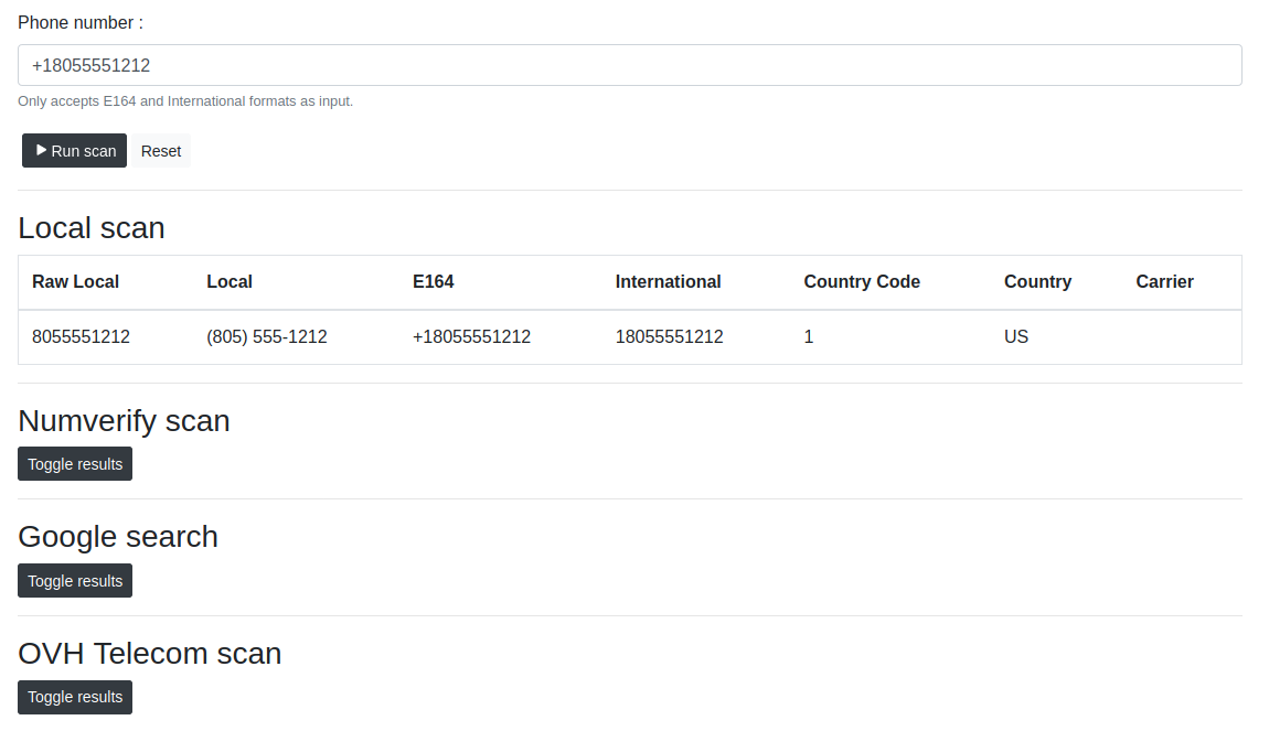 Invalid format error on US number · Issue #568 · sundowndev/phoneinfoga ...