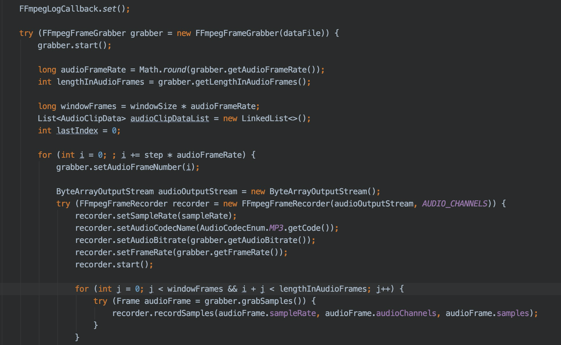 Process Crashed When From Video To Capture Audio Frame · Issue 1735 · Bytedeco Javacv · Github