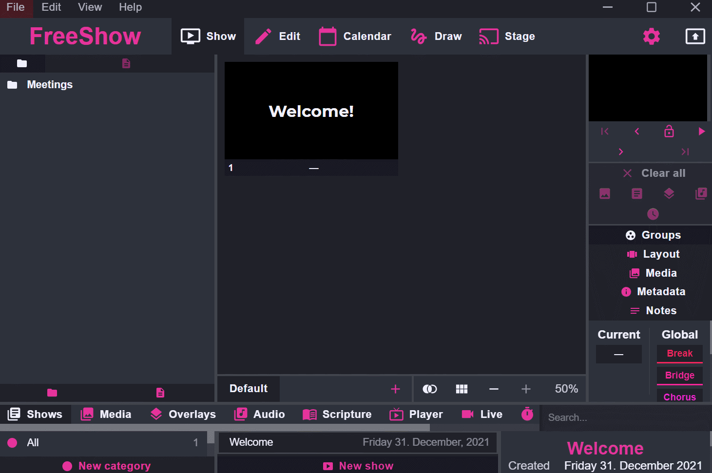 New Slide Creation Issue (v0.8.0) · Issue #130 · ChurchApps/FreeShow · GitHub