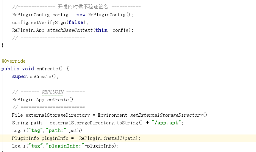 外置安装报错，有一个空指，用的自己的apk，内置安装没有问题 · Issue #126 · Qihoo360/RePlugin · GitHub