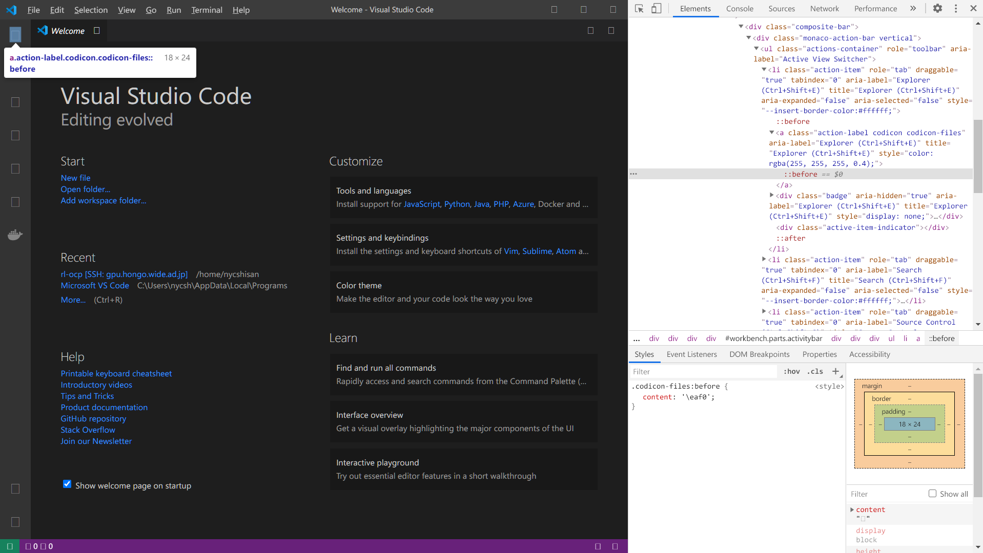 Most of icons are broken (displayed like squares) · Issue #110288 ...