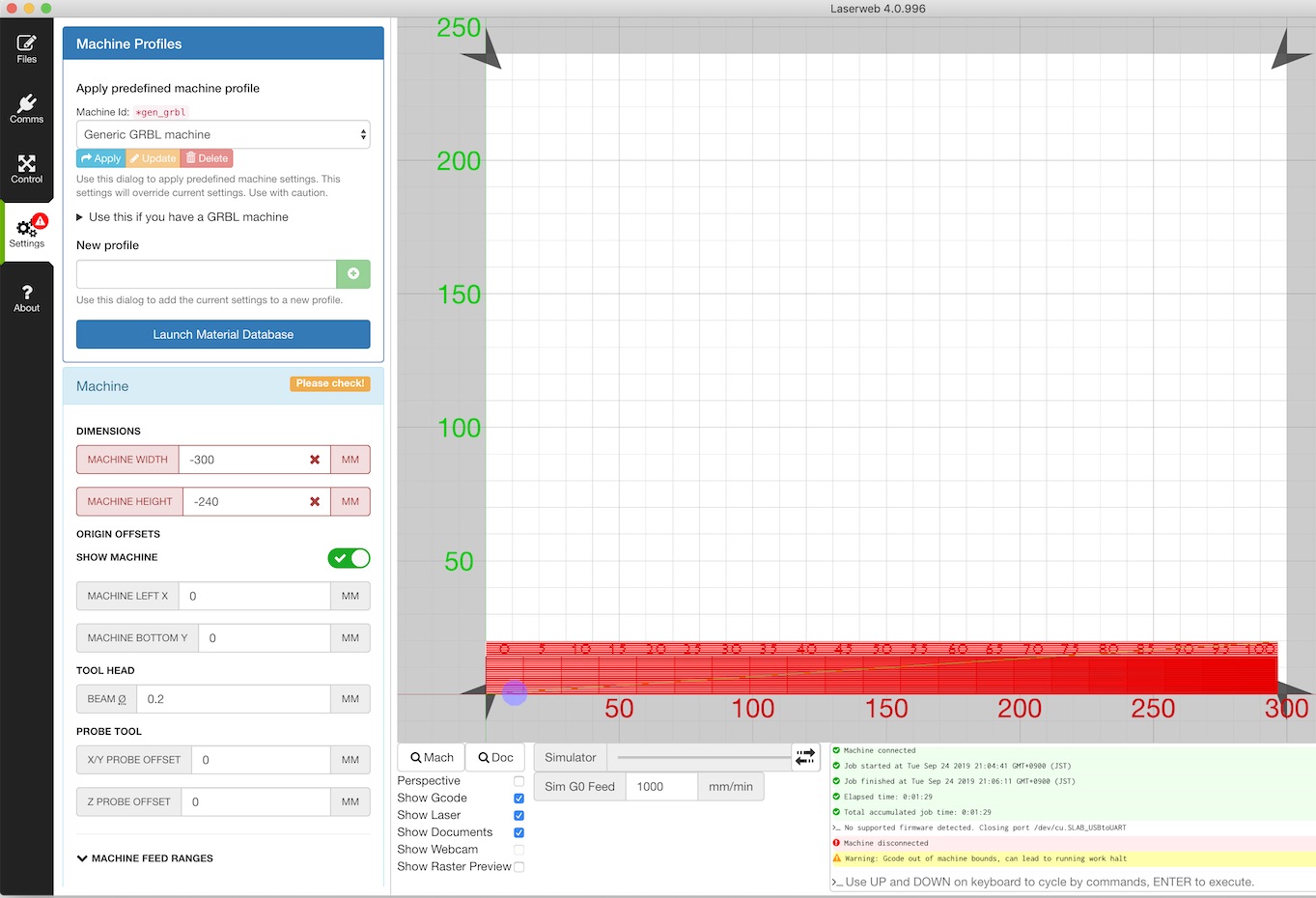 Cannot generate G-code in negative dimensions. · Issue #561 · LaserWeb/LaserWeb4 · GitHub