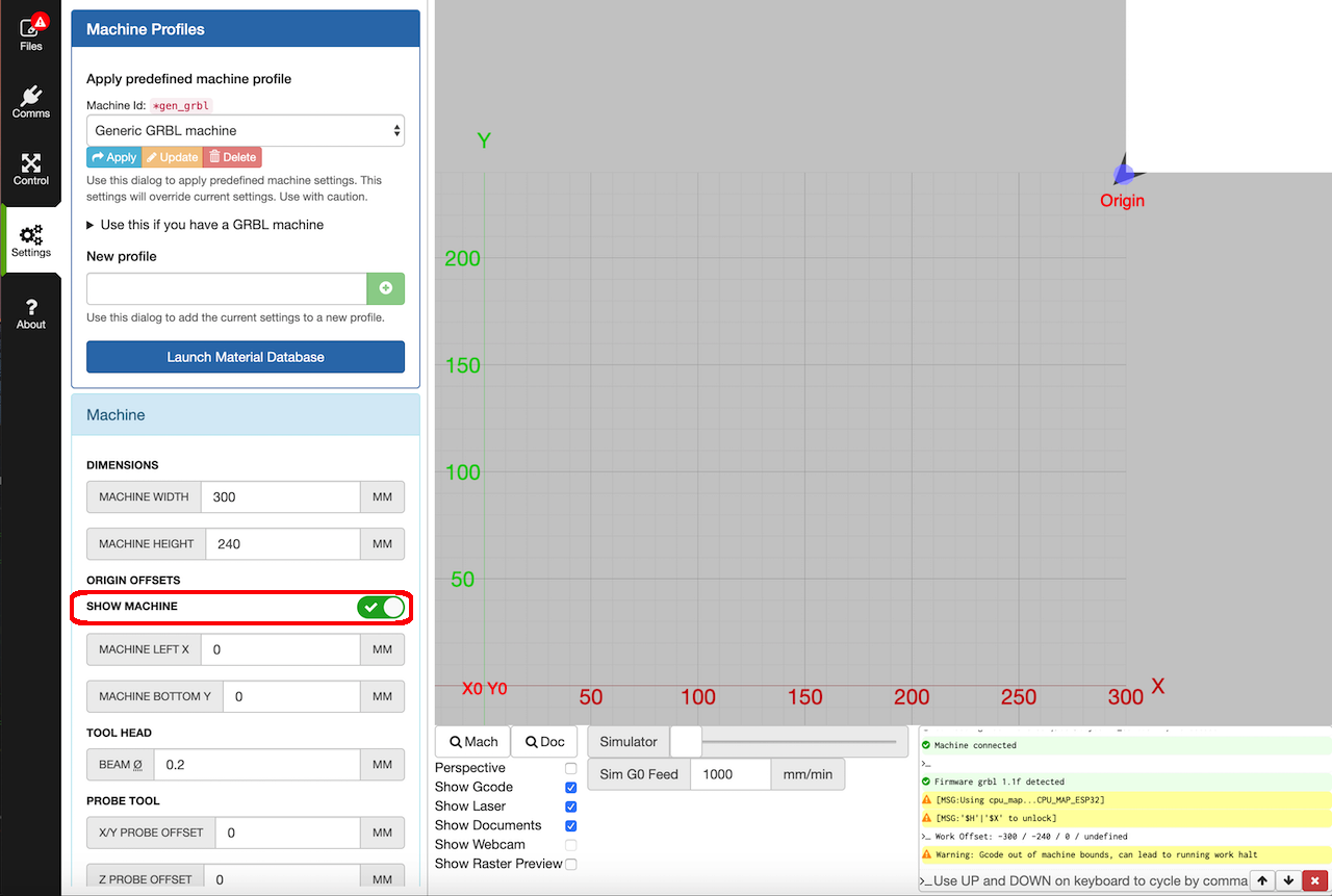 Cannot generate G-code in negative dimensions. · Issue #561 · LaserWeb/LaserWeb4 · GitHub