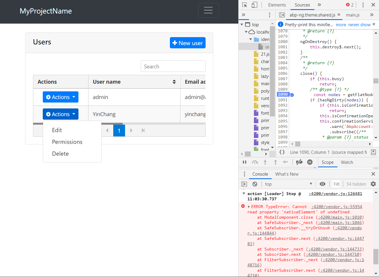 (ng.theme.shared) get error when modal close · Issue #2107 · abpframework/abp · GitHub