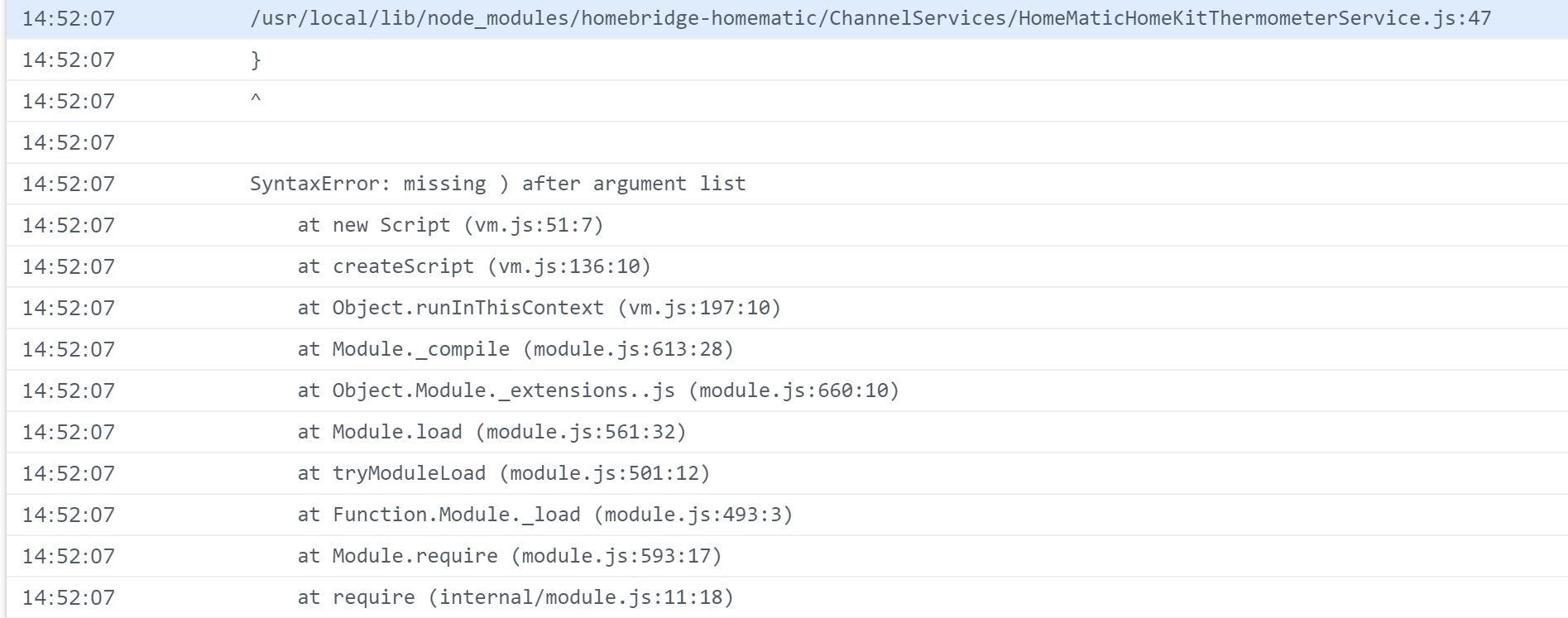 Syntax Error beim homebridge start seit Version 0.0.98 · Issue #238 ...