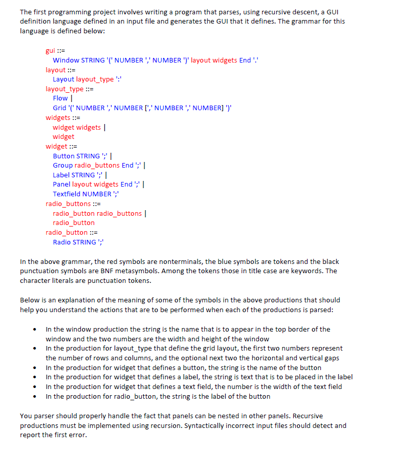 GitHub - Owhyze1/Parser: Creates a GUI by parsing an input text file ...