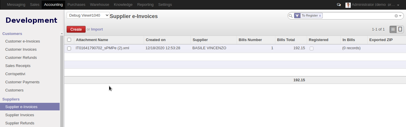 [8.0][12.0] fatture elettroniche in ingresso: campo totale fatture (invoices_total) non presente ...