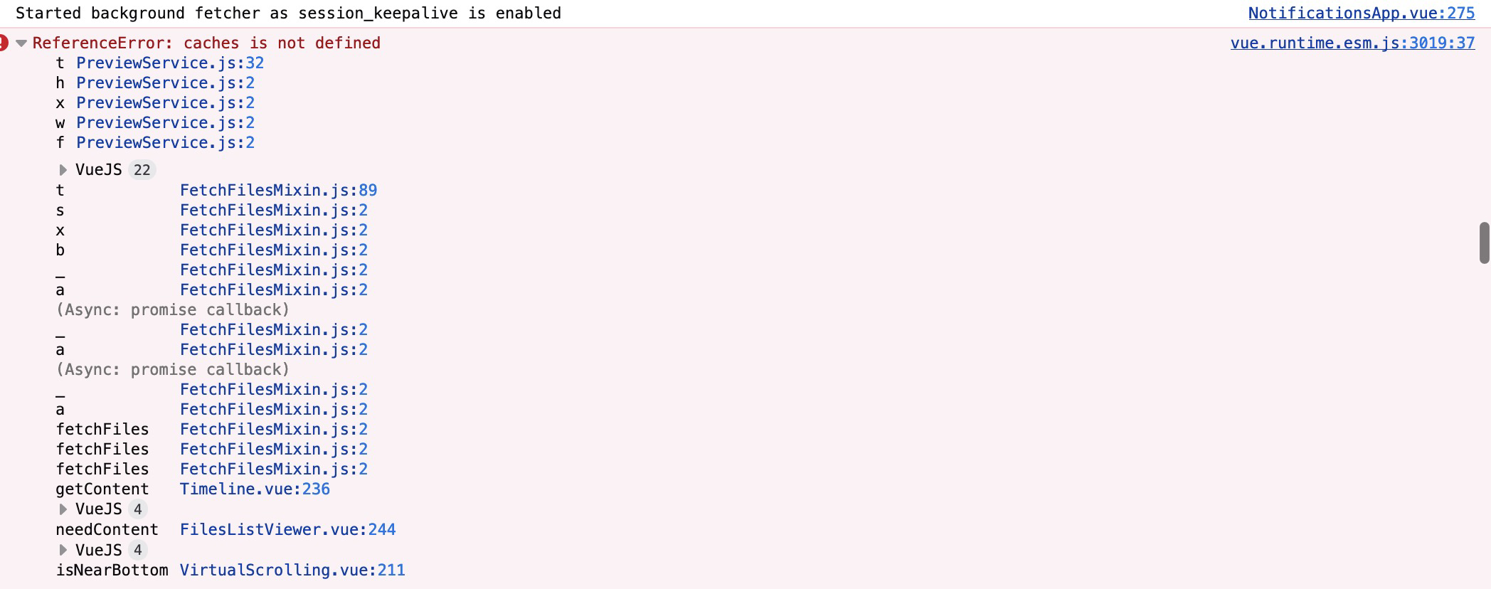 ReferenceError: caches is not defined · Issue #1884 · nextcloud/photos · GitHub