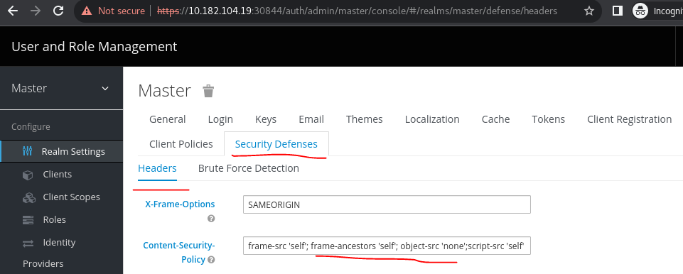 Cannot able to set Directives ;script-src 'self' · Issue #15874 · keycloak/keycloak · GitHub
