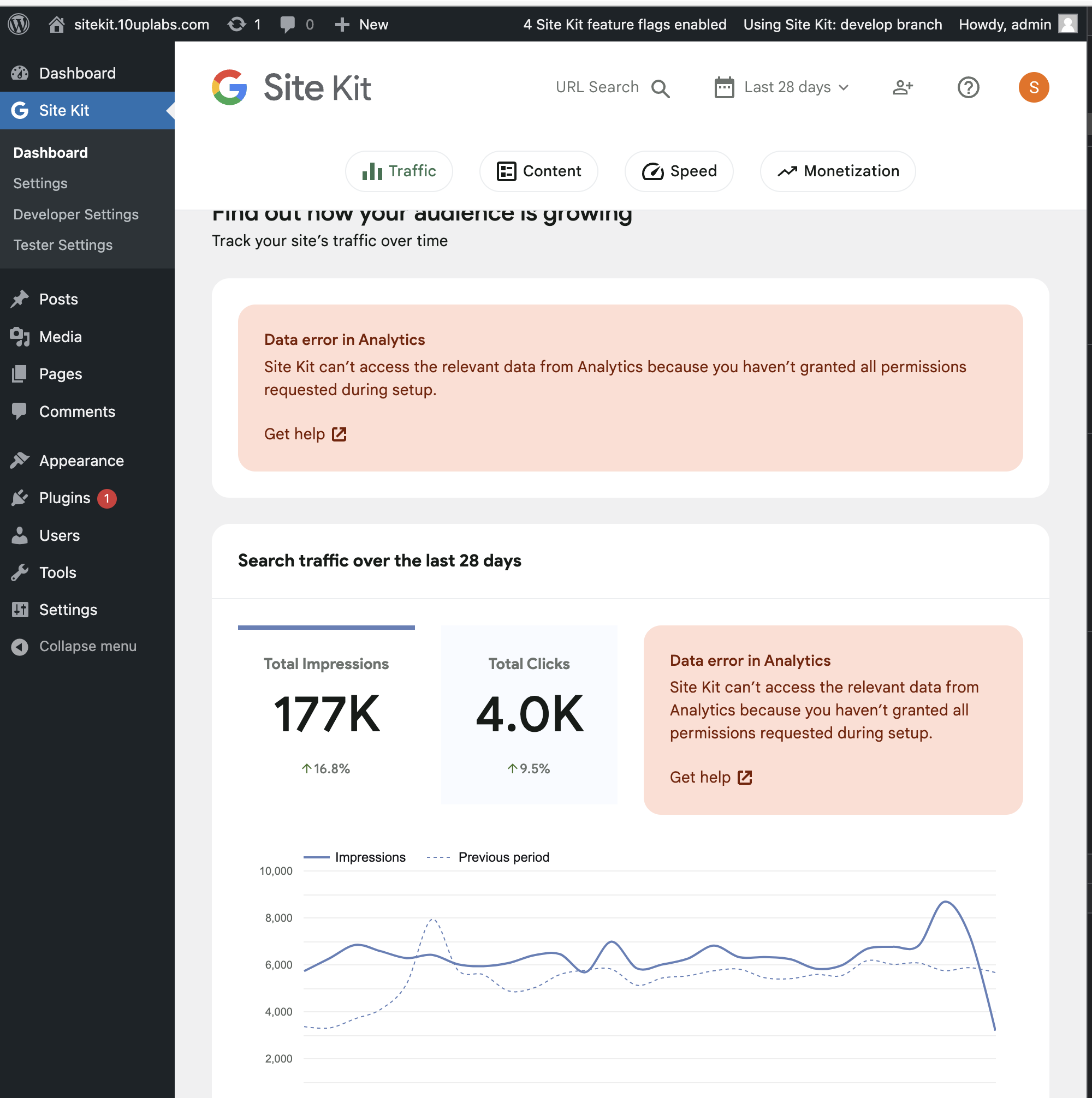 WP Dashboard - Error notifications are not properly showing on WP dashboard widget. · Issue ...