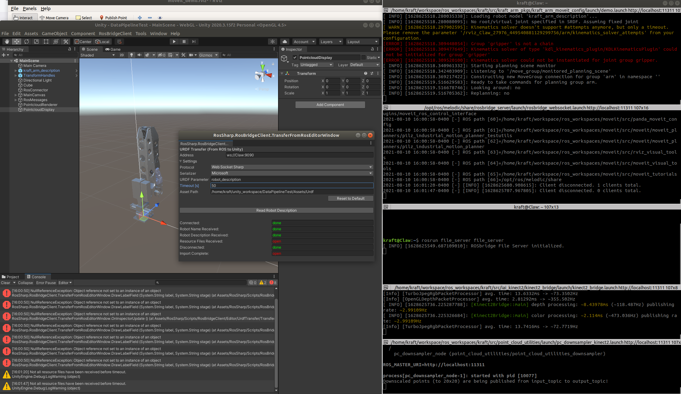 Not all resource files have been received before timeout Unity ROS ...