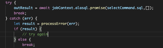 Uncaught exception when calling await alasql.promise("SELECT .. FROM xlsx(...)") with invalid ...