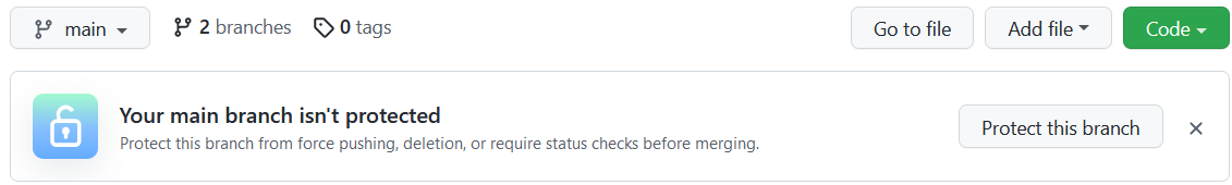 Your main branch isn't protected · community · Discussion #23046 · GitHub