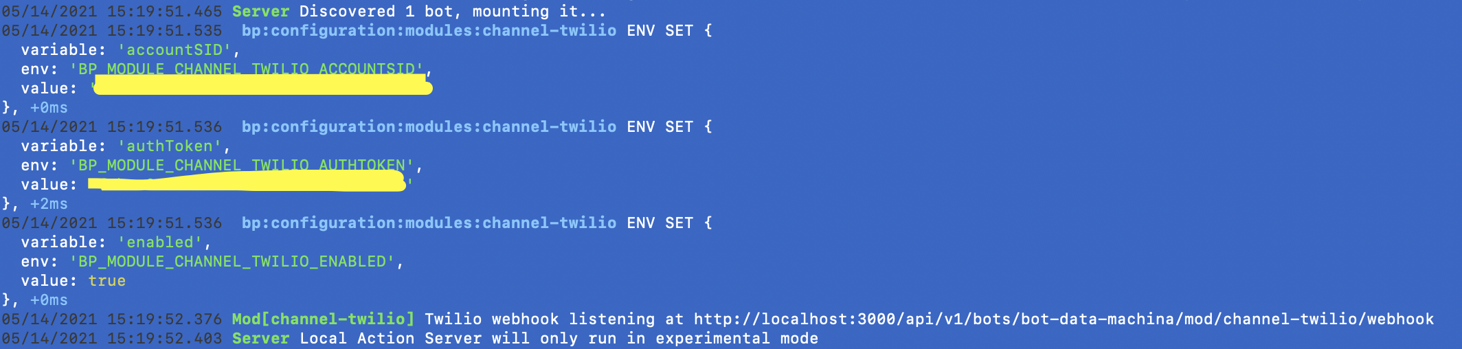 Trying to use channel-twilio: Webhook is returning 401 · Issue #1339 · botpress/v12 · GitHub