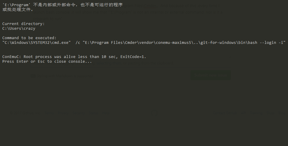 Git Bash Is Not Available · Issue 1437 · Cmderdevcmder · Github 5528