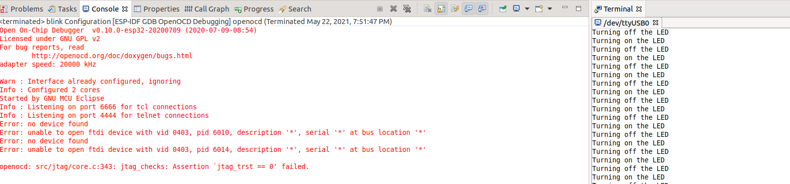 ESP32 WROOM Board debugging using JTAG (IEP-436) · Issue #274 · espressif/idf-eclipse-plugin ...