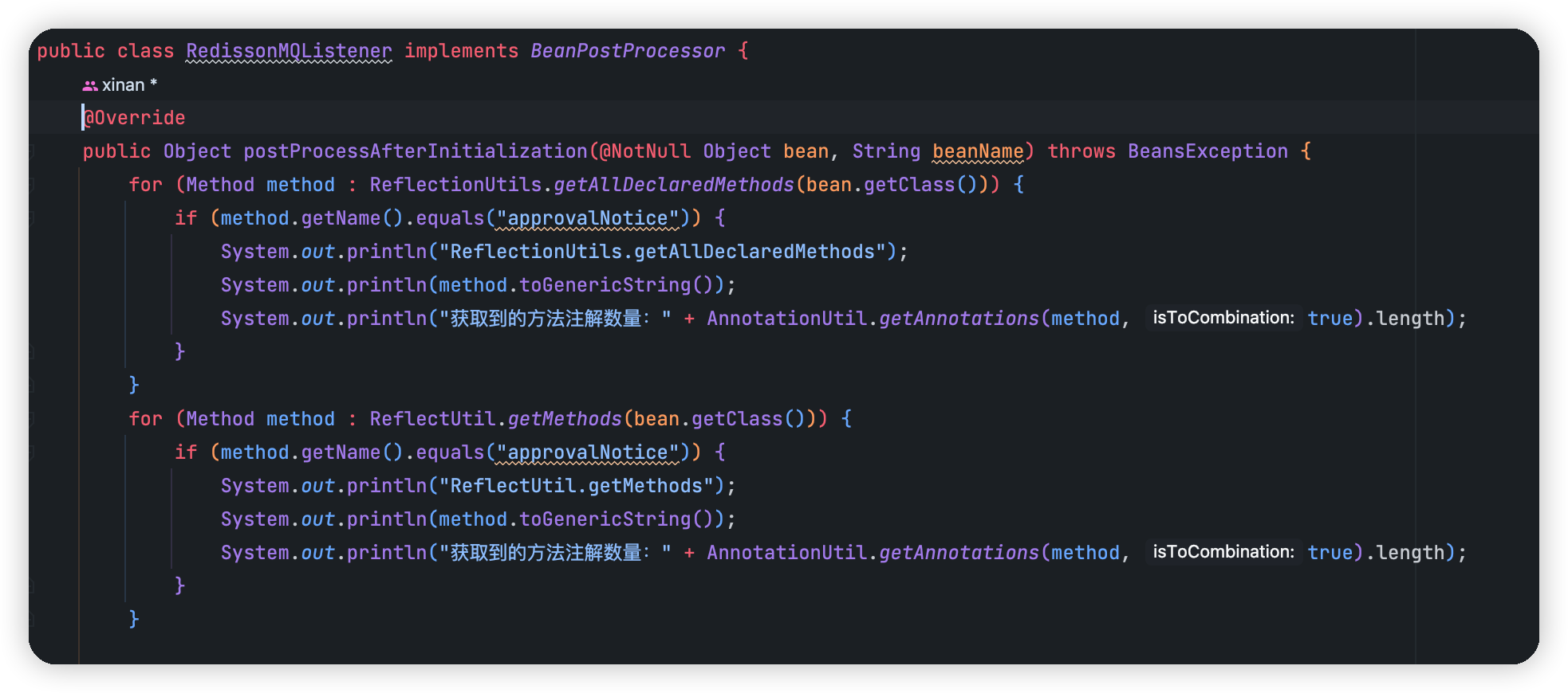 从ReflectUtil.getMethods取出的Method无法获取到方法注解 · Issue #2424 · dromara/hutool · GitHub