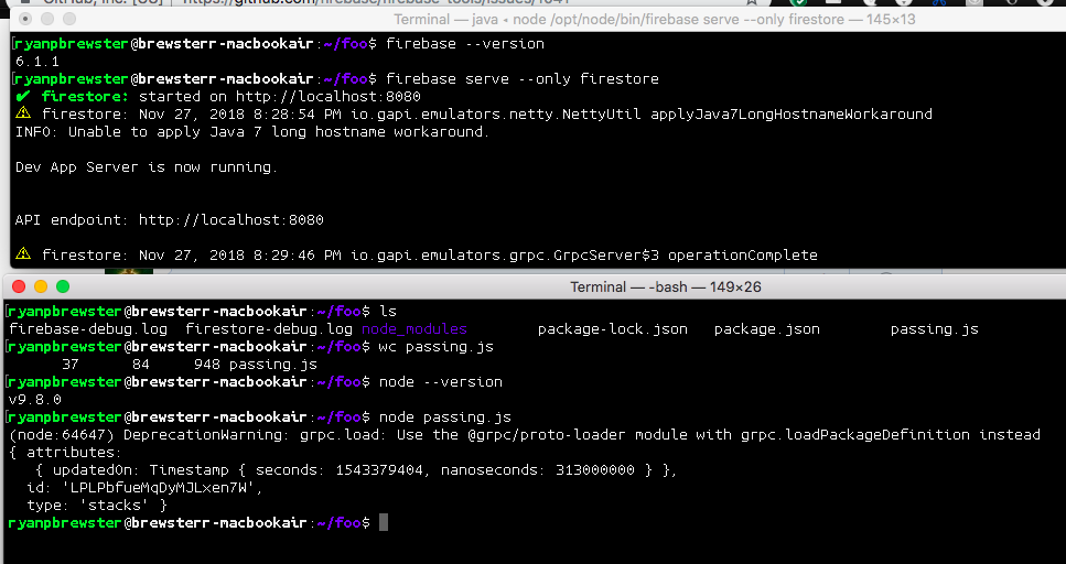 Emulator cannot compare timestamp to request.time when testing security ...
