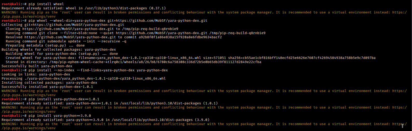Could not find a version that satisfies the requirement yara-python-dex>=1.0.1 · Issue #1958 ...
