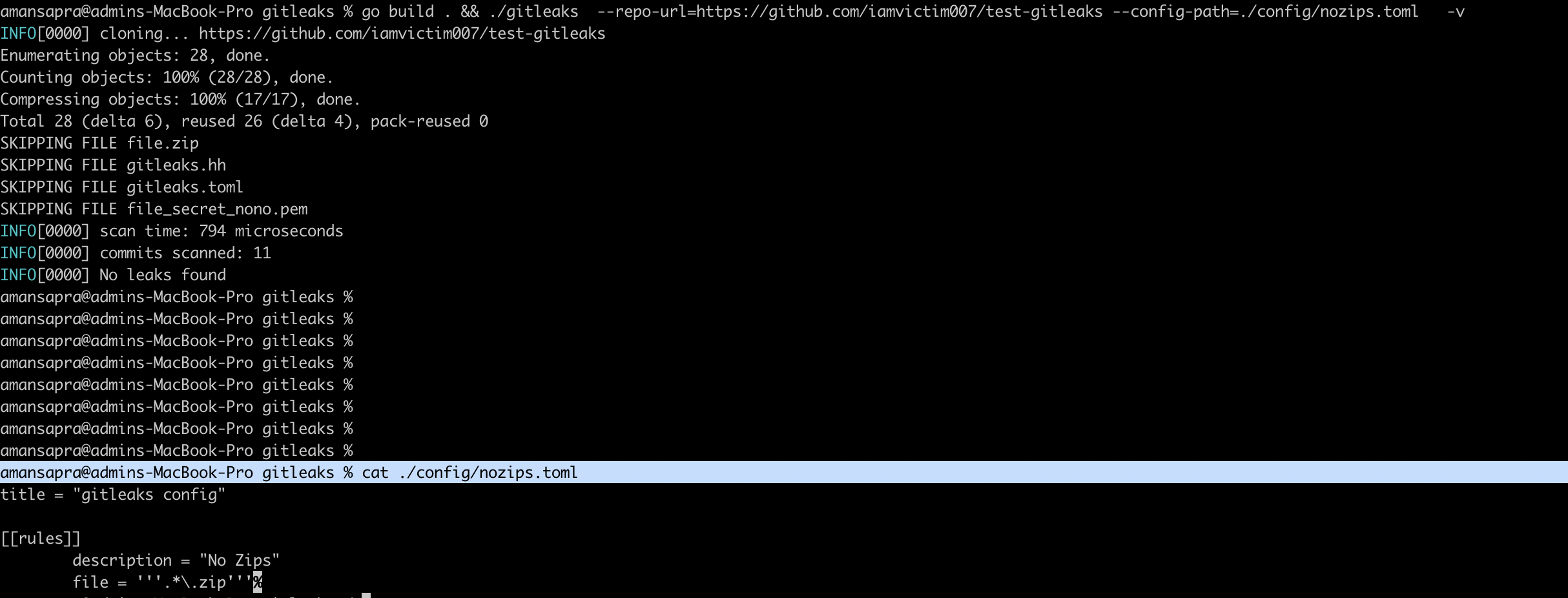 File Rules Doesnt Work When Running Gitleaks In Newreposcanner Mode · Issue 640 · Gitleaks