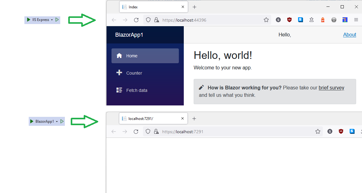 Blazor Server - Windows Authentication Type is not built/initialized during project creation ...