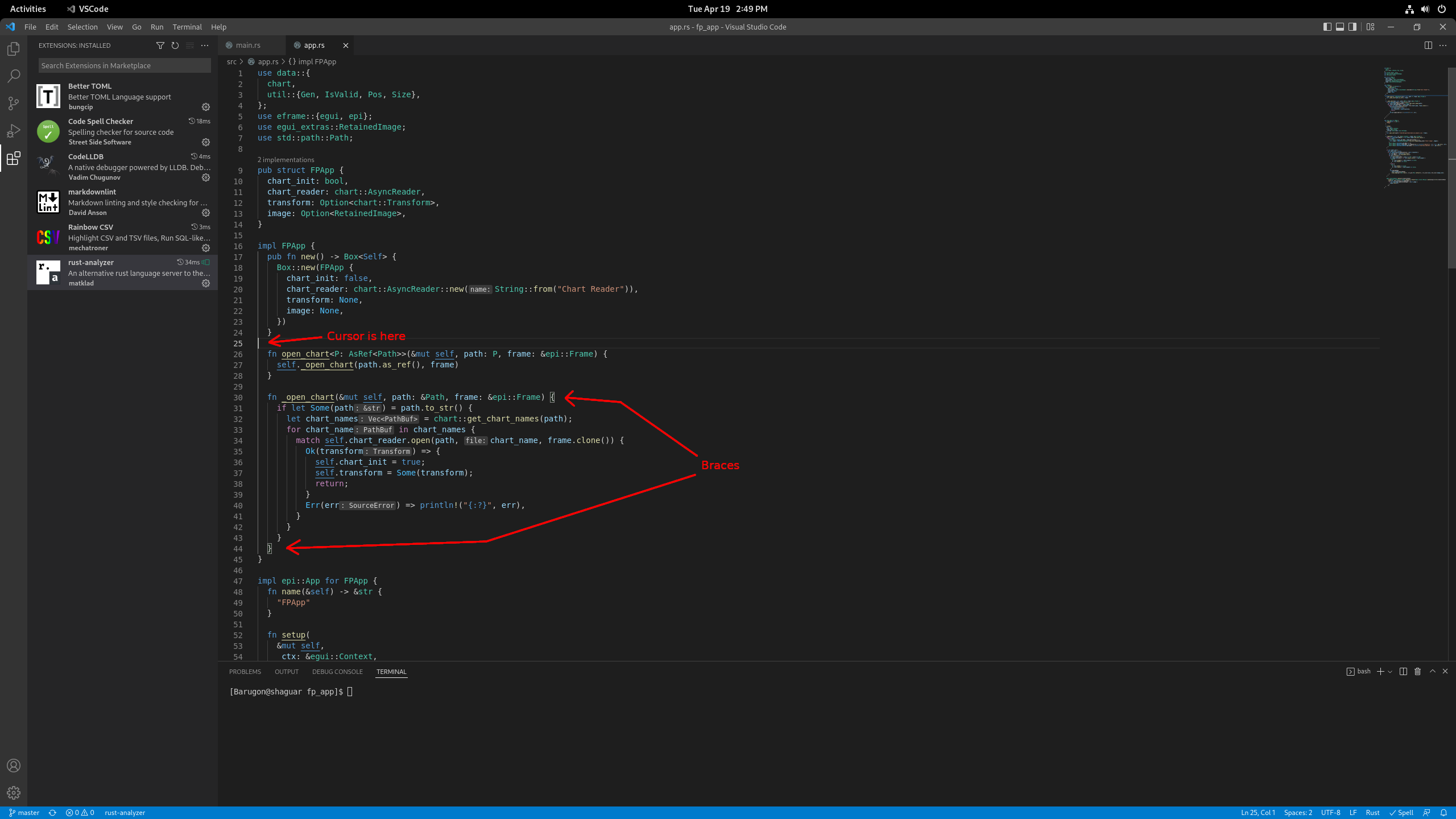 Incorrect Brace Highlighting · Issue 12034 · Rust Lang Rust Analyzer · Github