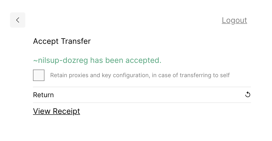 Accept Transfer UX: form should be hidden on success · Issue #776 · urbit/bridge · GitHub