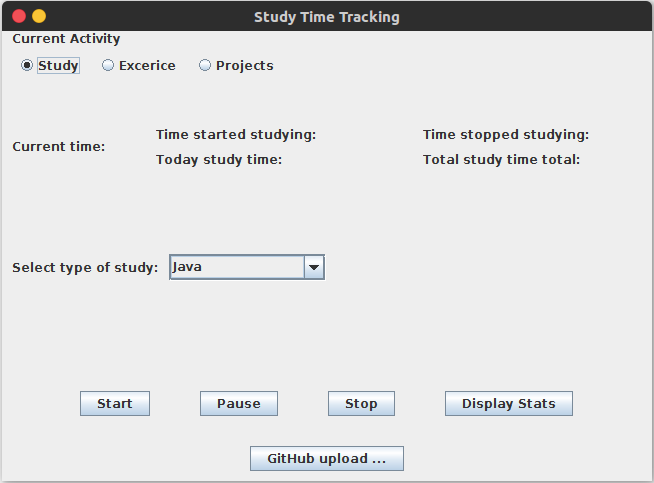 GitHub - rado-radoev/StudyTimeTracker: Study time tracking application