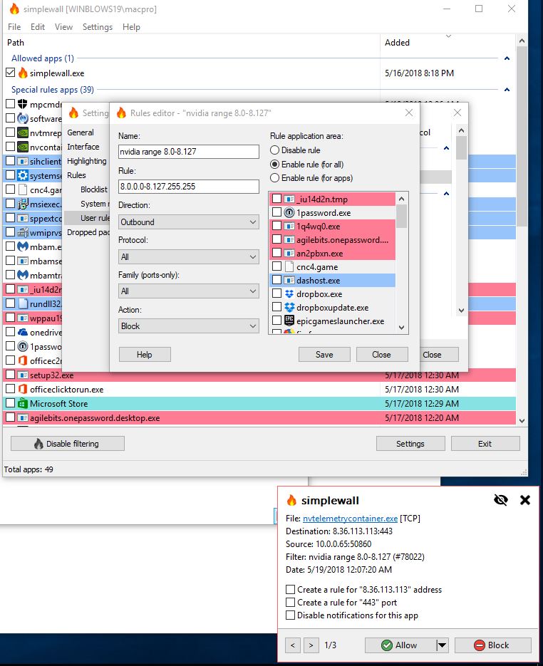 App Specific / Global range rules are consistently ignored in 2.2.7 RC 64bit · Issue #179 ...