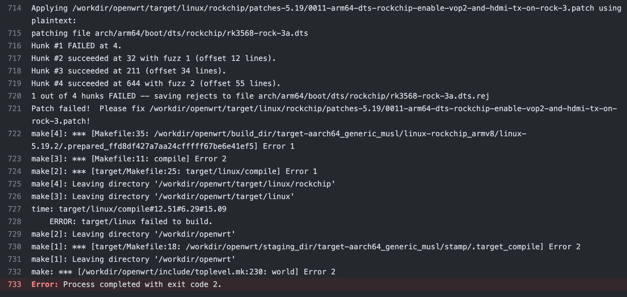 Rockchip 编译时 Apply Patch 失败:patches 5190011 Arm64 Dts Rockchip · Issue 9984 · Coolsnowwolf