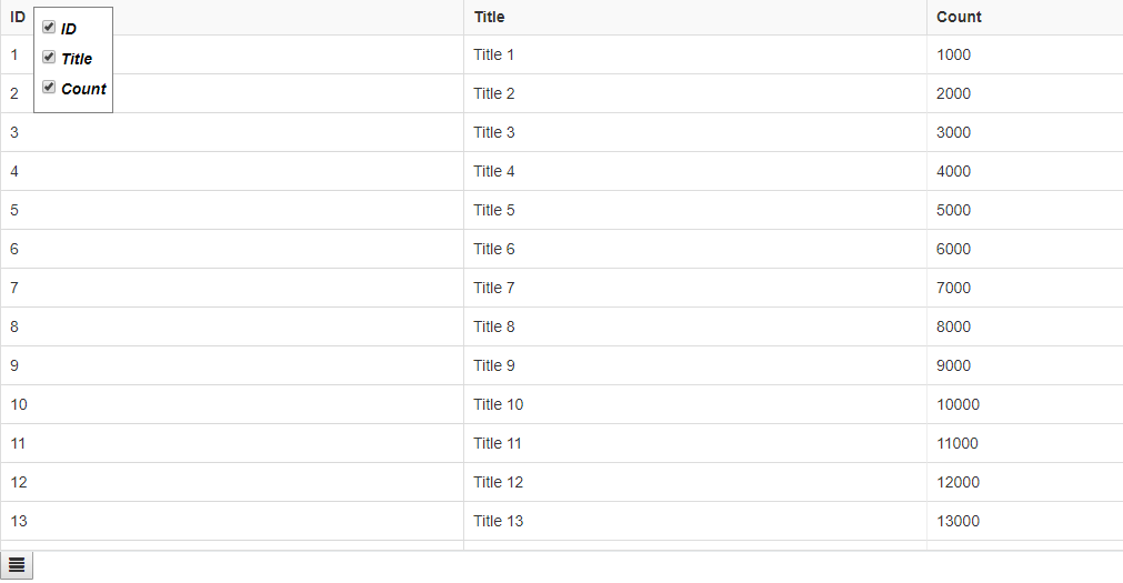 [Idea] Custom Header Menu with hide column ability · Issue #101 · adazzle/react-data-grid · GitHub
