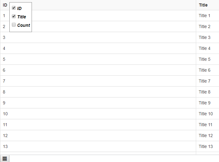 [Idea] Custom Header Menu with hide column ability · Issue #101 · adazzle/react-data-grid · GitHub