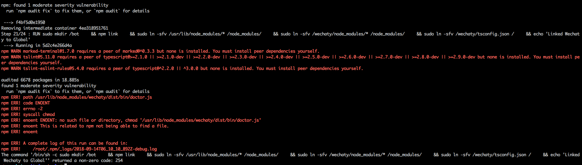 构建docker镜像报错 · Issue #1593 · wechaty/wechaty · GitHub
