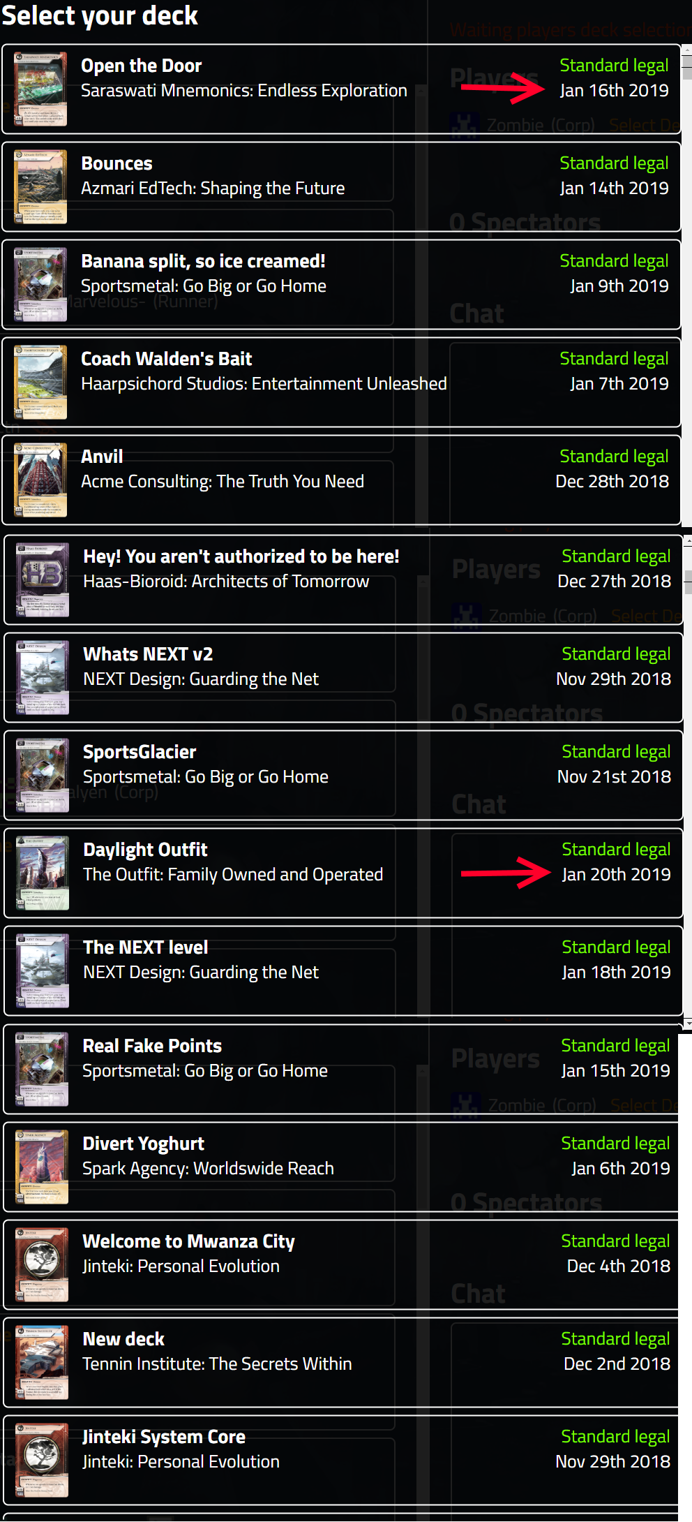 The dialog where you select deck when starting a game does not sort newest first · Issue #4002 ...
