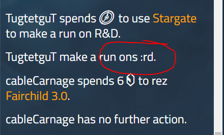 Spell error and tokenizer error on Stargate · Issue #4094 · mtgred/netrunner · GitHub