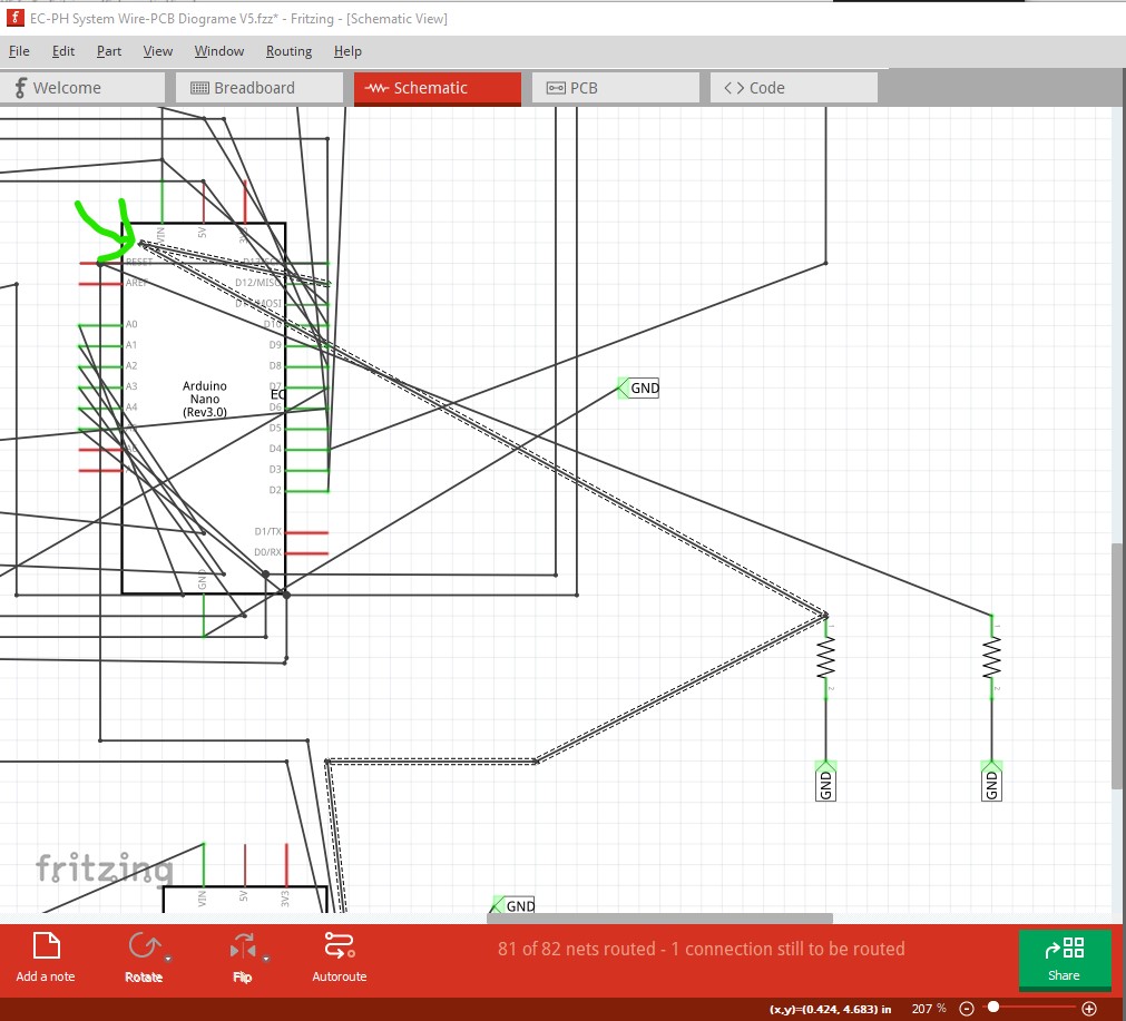 Straightening lines in schematic malfunctions. · Issue #3960 · fritzing/fritzing-app · GitHub