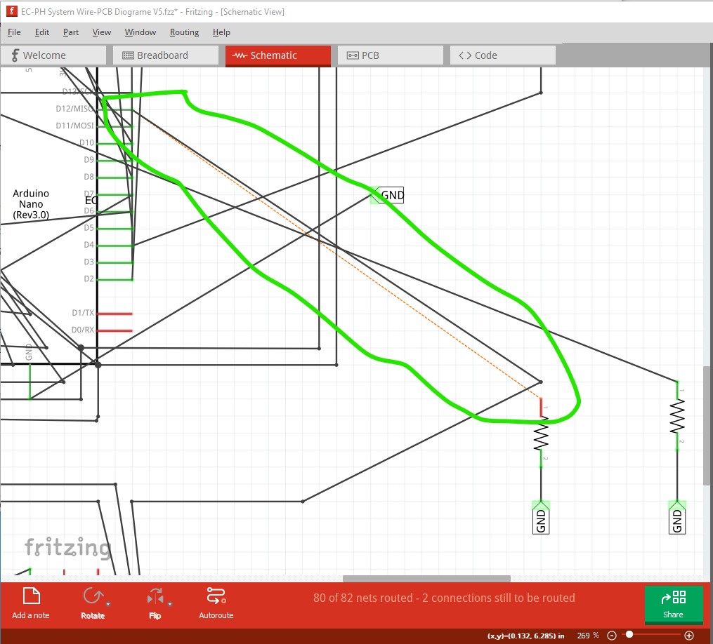 Straightening lines in schematic malfunctions. · Issue #3960 · fritzing/fritzing-app · GitHub