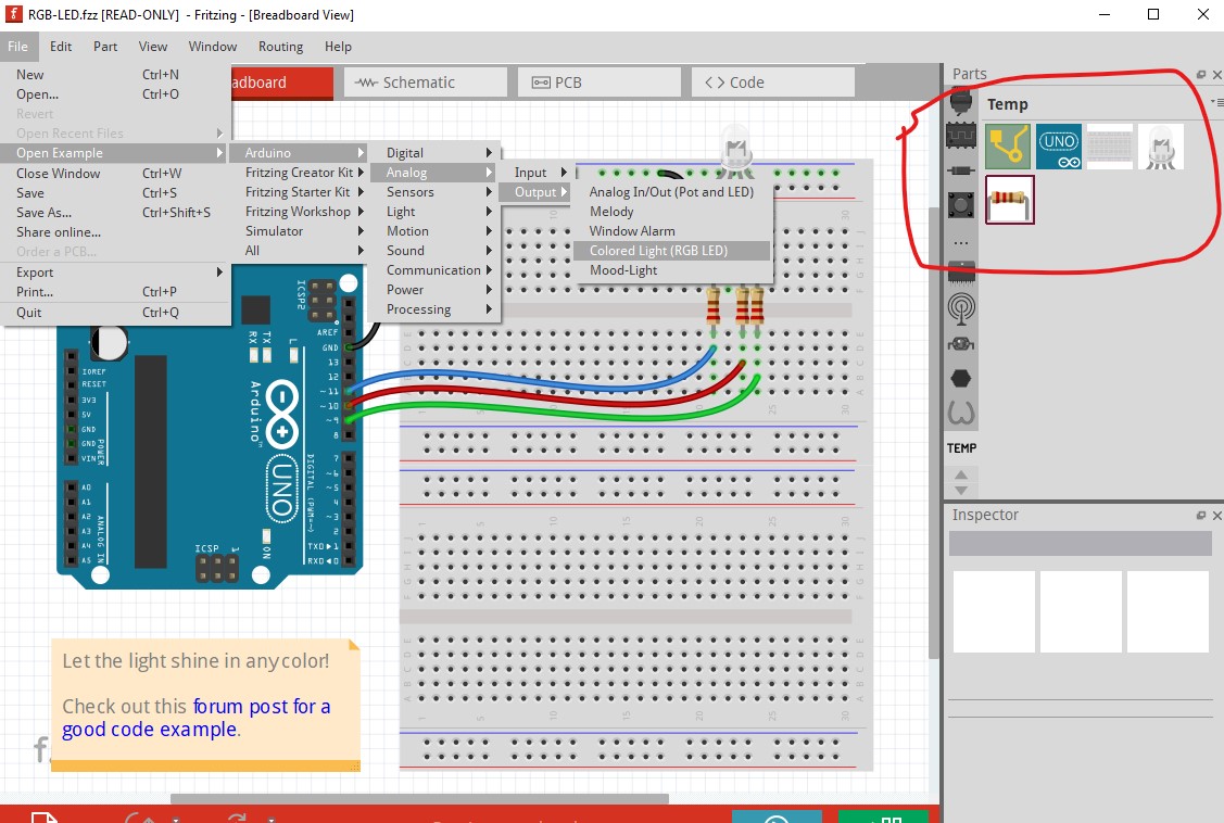 Improve schematic view in the examples · Issue #3962 · fritzing/fritzing-app · GitHub