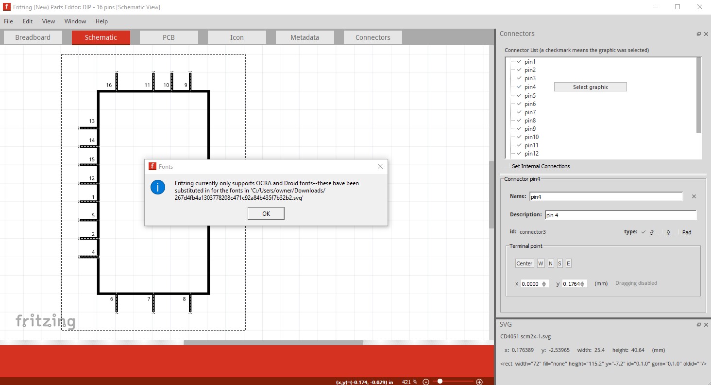 Parts editor svg import on 1.0.1 is broken in at least this case. · Issue #4067 · fritzing ...