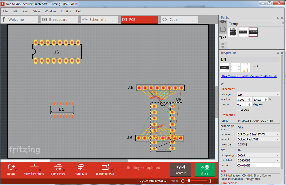 IC swap between SMD and DIP in pcb doesn't work correctly · Issue #3661 ...