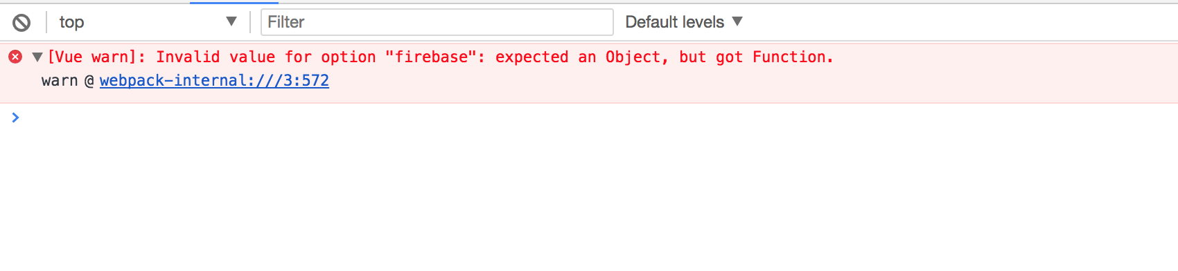 Invalid Value For Option Firebase Expected An Object But Got Function · Issue 133 · Vuejs 