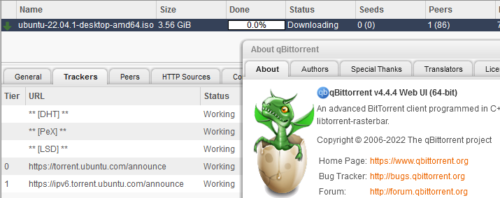 Trackers aren't added (only) when adding/starting a download via magnet link - (v4.4.4). · Issue ...