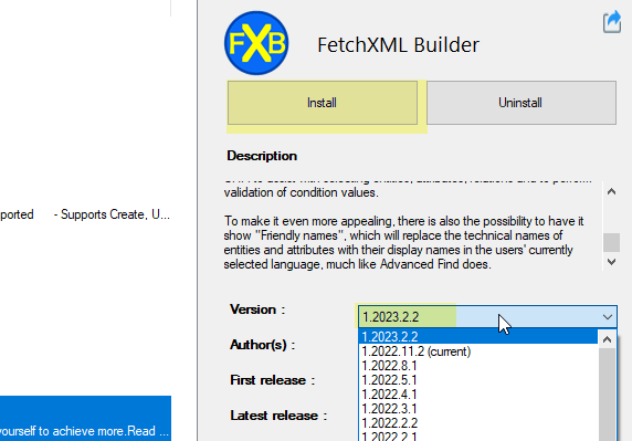 Update issue · Issue #887 · rappen/FetchXMLBuilder · GitHub