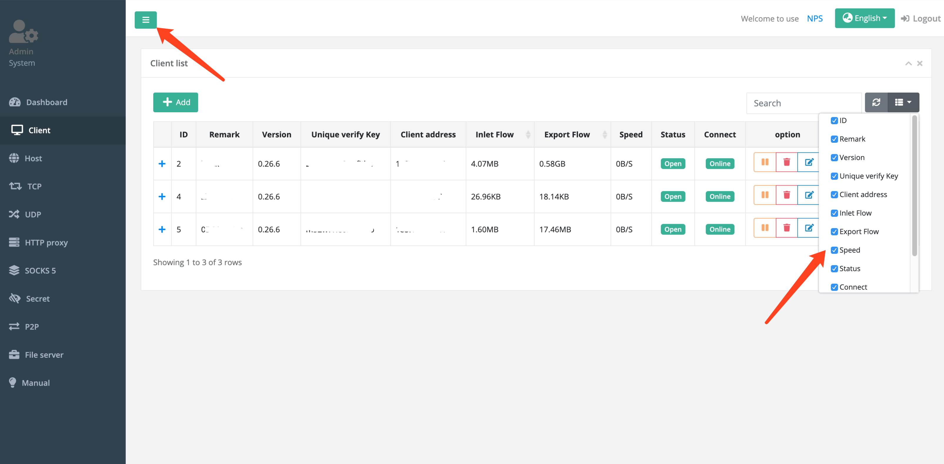 NPS Admin 页面设置保存 · Issue #498 · ehang-io/nps · GitHub