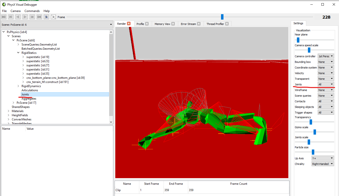 D6 joints jitter on ragdoll · Issue #365 · NVIDIAGameWorks/PhysX · GitHub