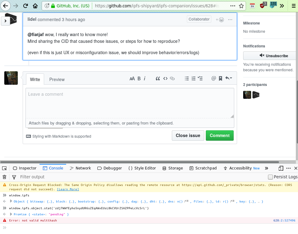 Cidv1 Isnt Recognized By Windowipfsobject Api · Issue 628 · Ipfs