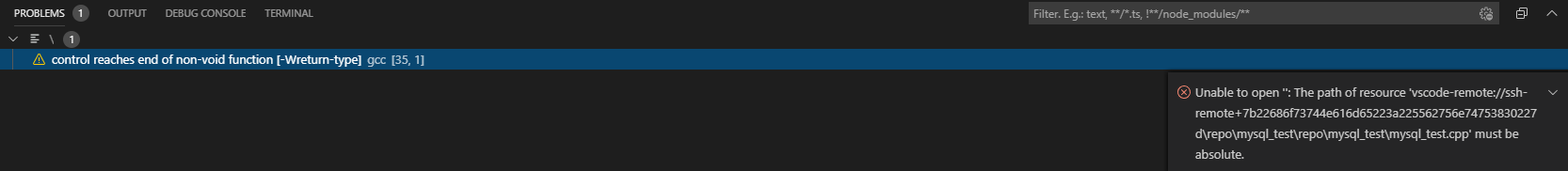 PROBLEMS window showing '\' (backslash) while Remote Development · Issue #79578 · microsoft ...